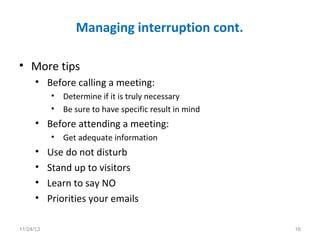 Effective time management | PPT
