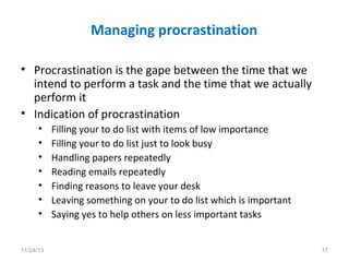 Effective time management | PPT