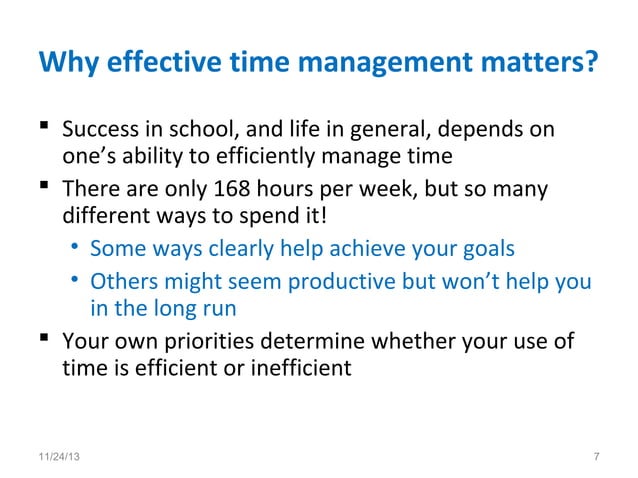 Effective time management | PPT