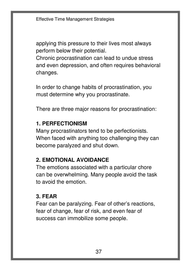 Effective time management strategies ( pdf drive ) | PDF