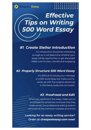 Effective tips on writing 500 word essay | PDF