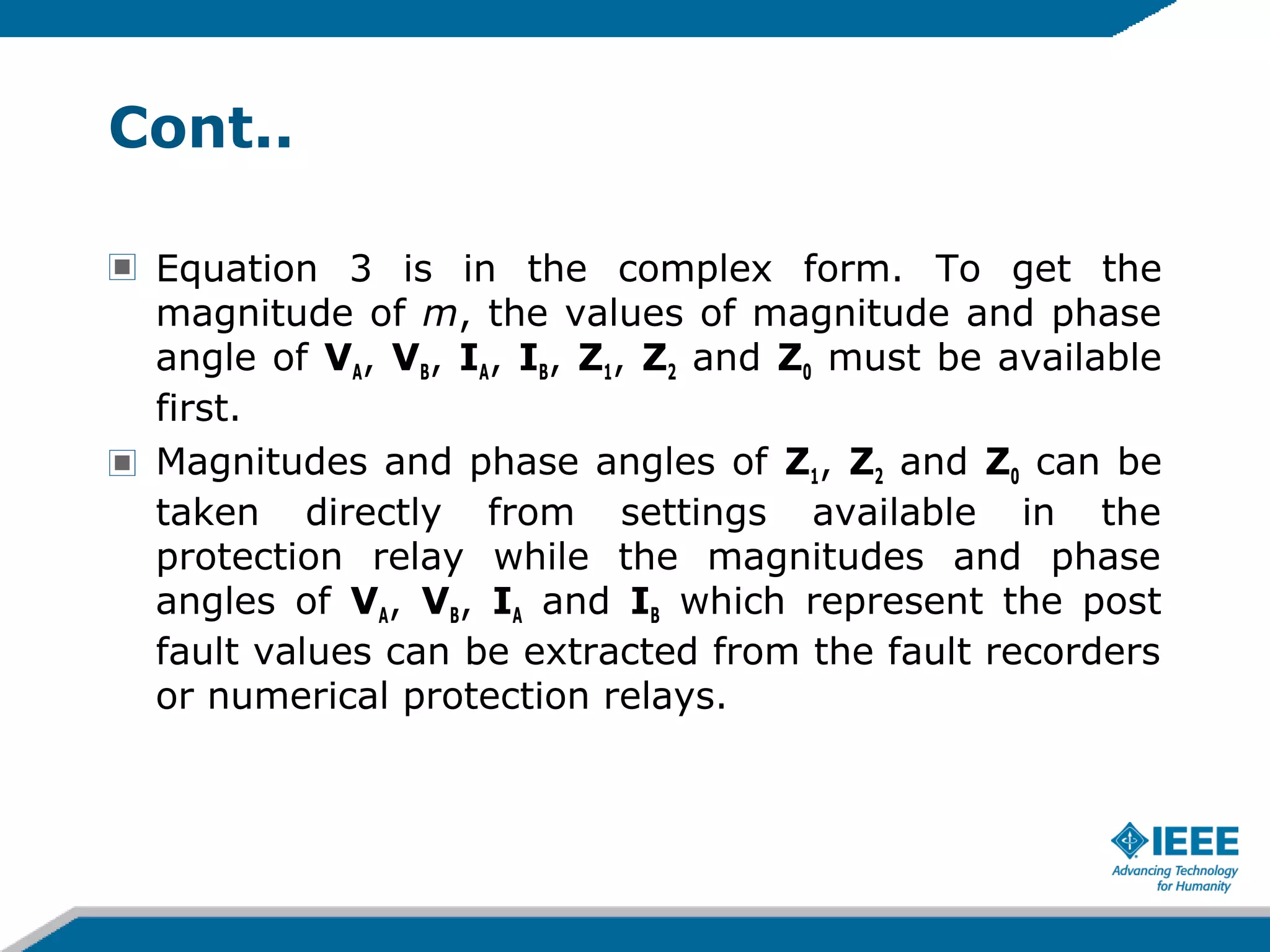 Effective Two Terminal Single Line To Ground Fault Location Algorithm Ppt