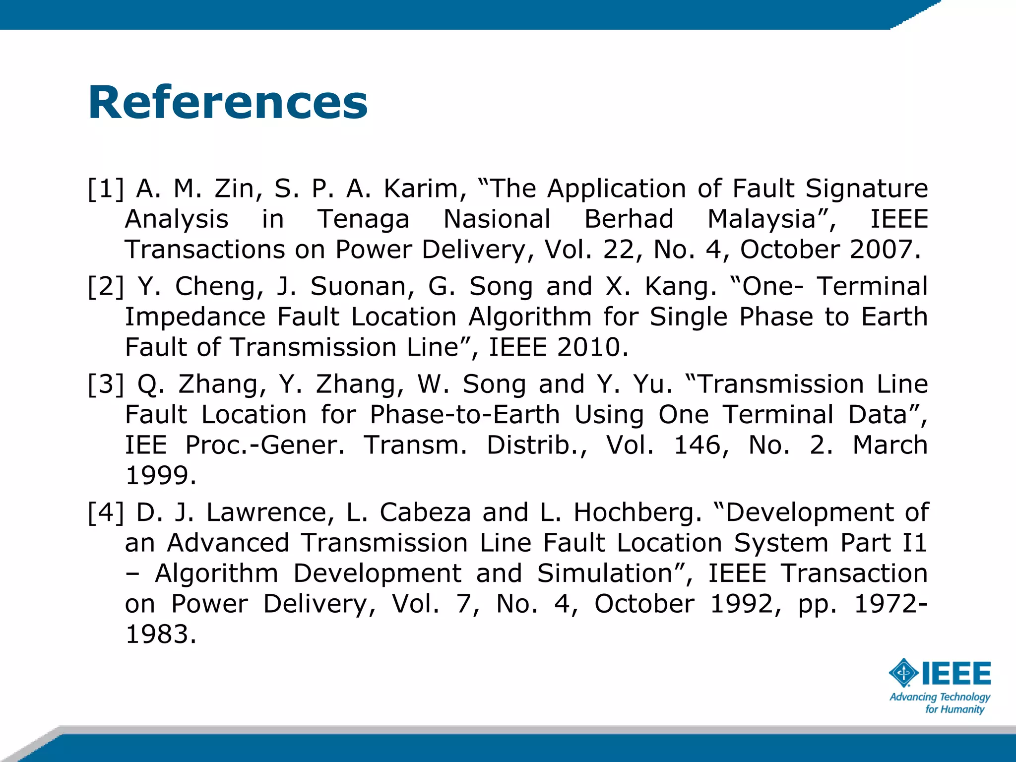 Effective Two Terminal Single Line To Ground Fault Location Algorithm Ppt