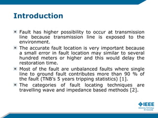 Effective two terminal single line to ground fault location algorithm | PPT