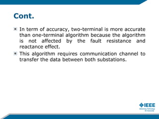 Effective two terminal single line to ground fault location algorithm | PPT