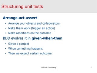 Effective unit testing | PPT