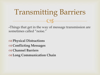 Effective use and barriers of communication | PPTX