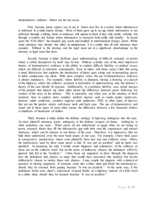 Effective use of demonstrative evidence at trial | DOCX | Law