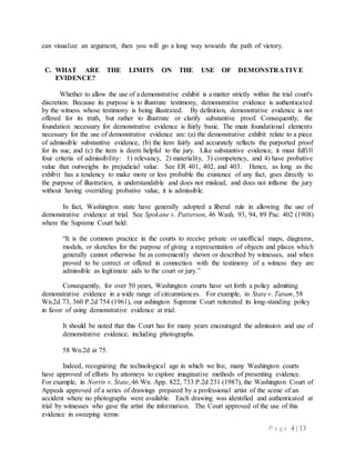 Effective use of demonstrative evidence at trial | DOCX | Law