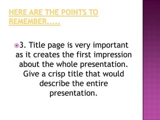 Effective use of powerpoint | PPT