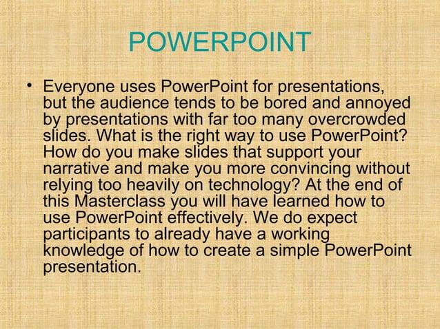 Effective use of powerpoint | PPT