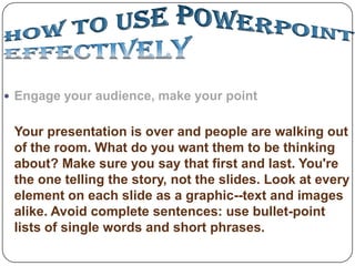 Effective use of powerpoint | PPTX