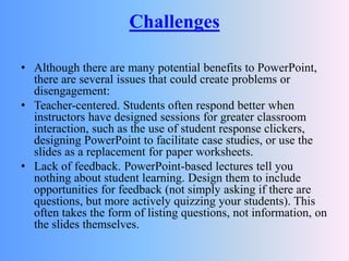 Effective use of power point | PPTX | Educational Assessment | Education
