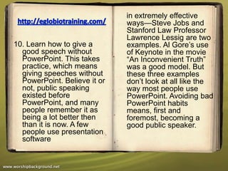 Effectiveuseof powerpointasapresentationtool | PPT