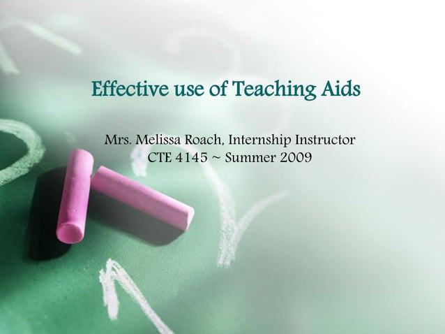 Effective use of teaching aids | PDF