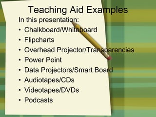 Effective use of teaching aids sss | PPT | Desktop Publishing ...