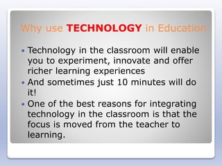 Effective use of technology in classroom | PPT