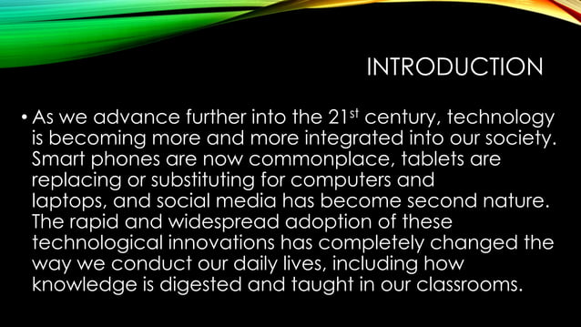 Effective use of technology in the classroom | PPTX