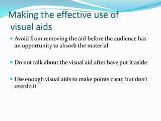 Effective use of visual aids | PPTX