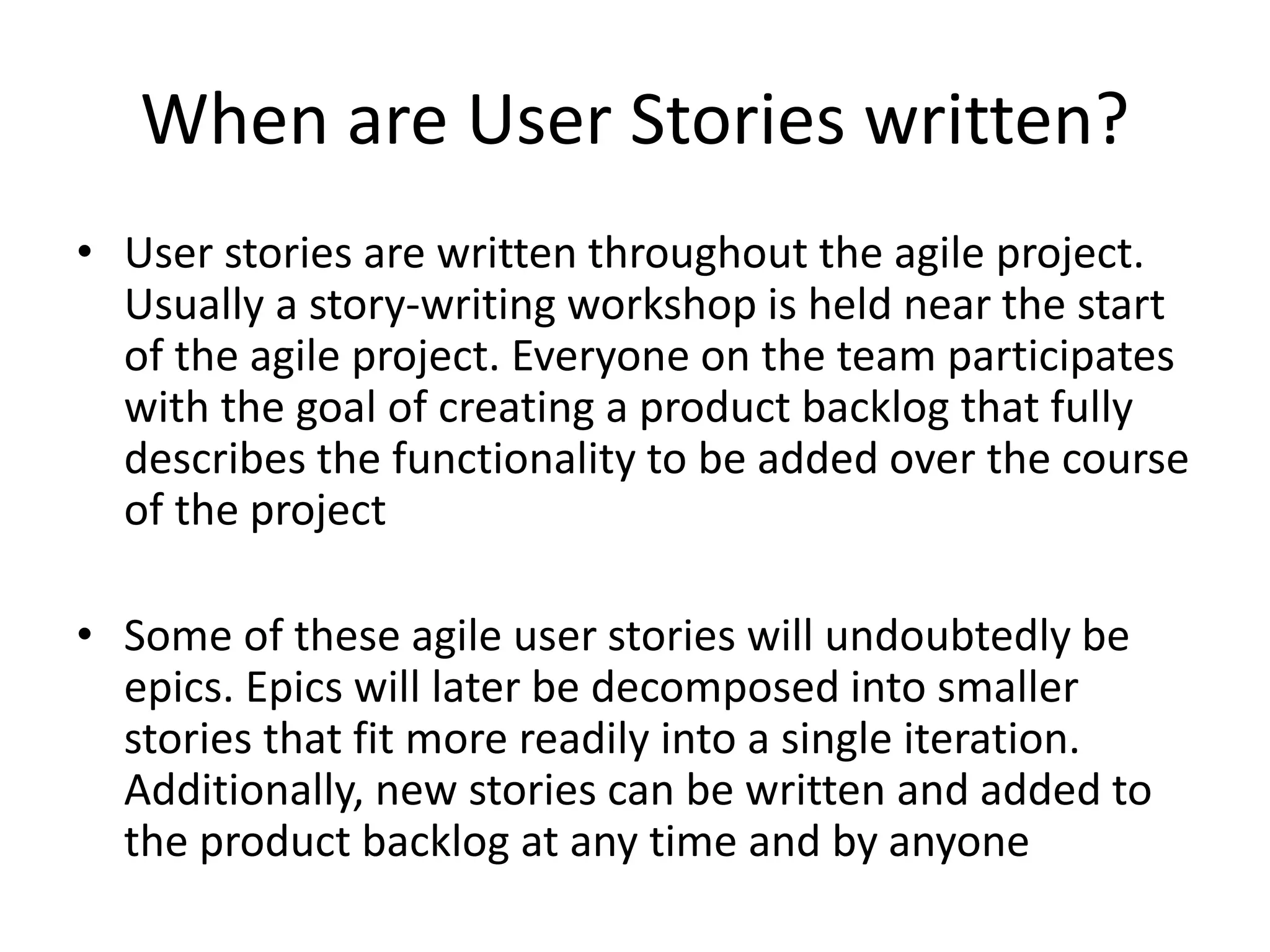 Effective User Story Writing | PPTX
