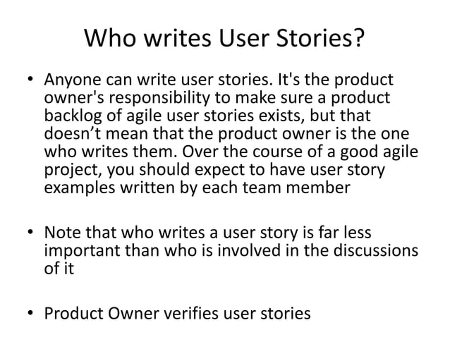Effective User Story Writing | PPTX