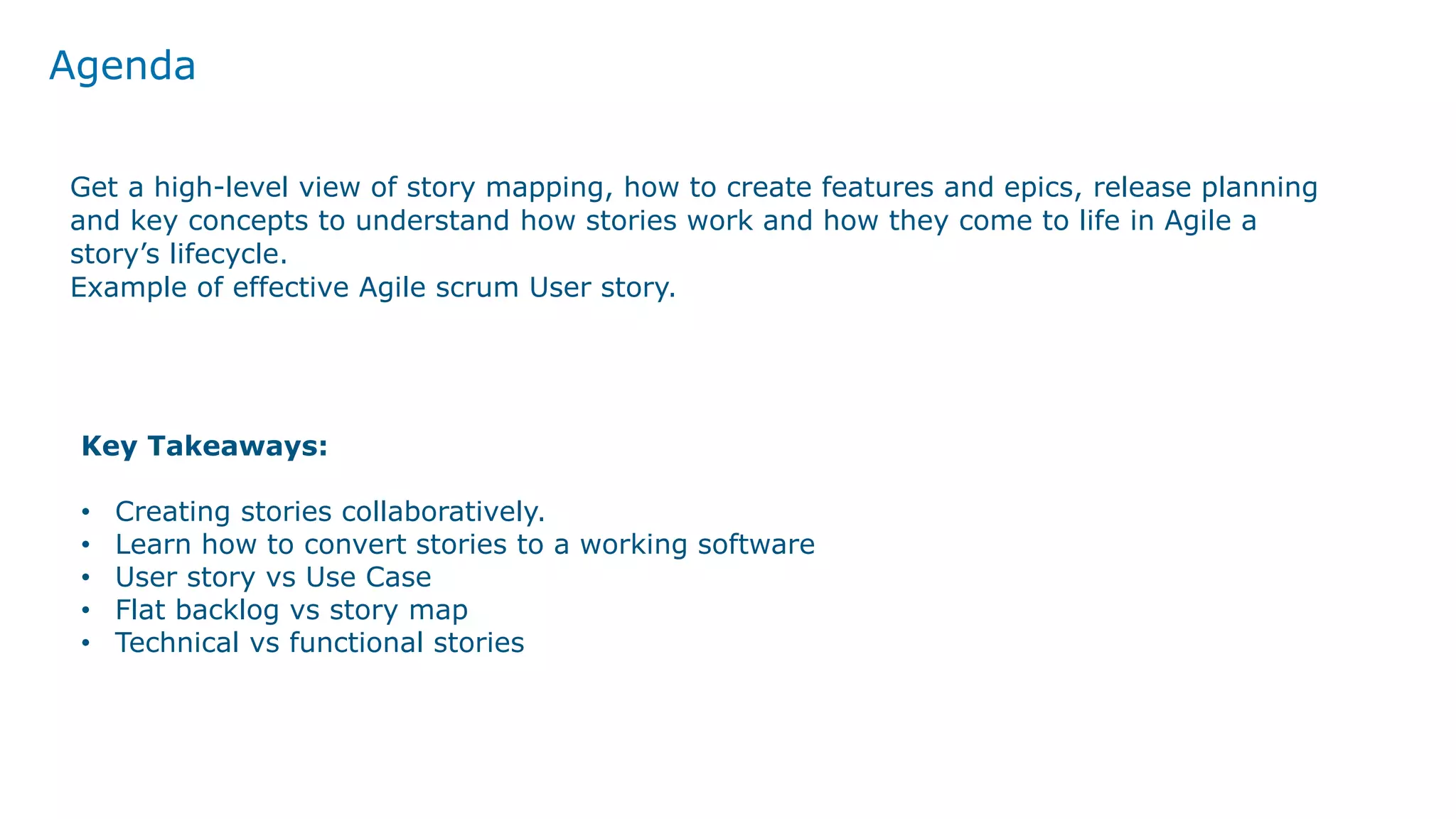 Agile Network India Effective User Story Writing And Story Mapping