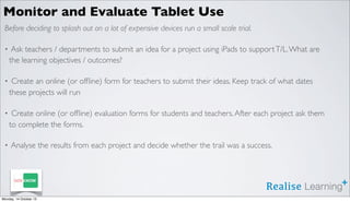 Effective us of tablets in the classroom | PDF