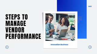 Comprehensive Approach to Effective Vendor Management | PPT