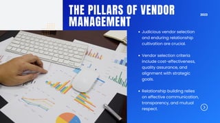Comprehensive Approach to Effective Vendor Management | PPT