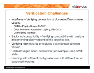 MIPI DevCon 2016: Effective Verification of Stacked and Layered ...