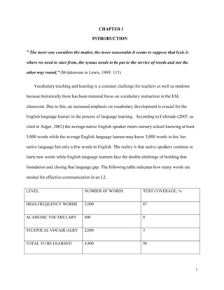 Effective vocabulary teaching strategies for the english for academic ...