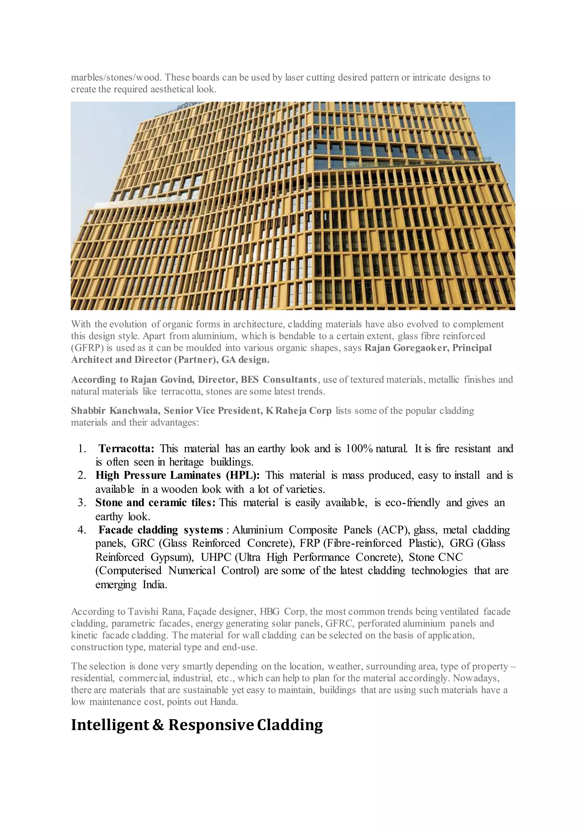 Effective wall cladding | DOCX