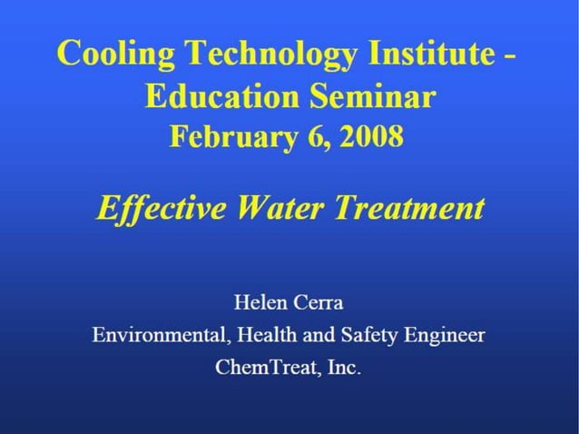 Effective Water Treatment - ChemTreat | PDF