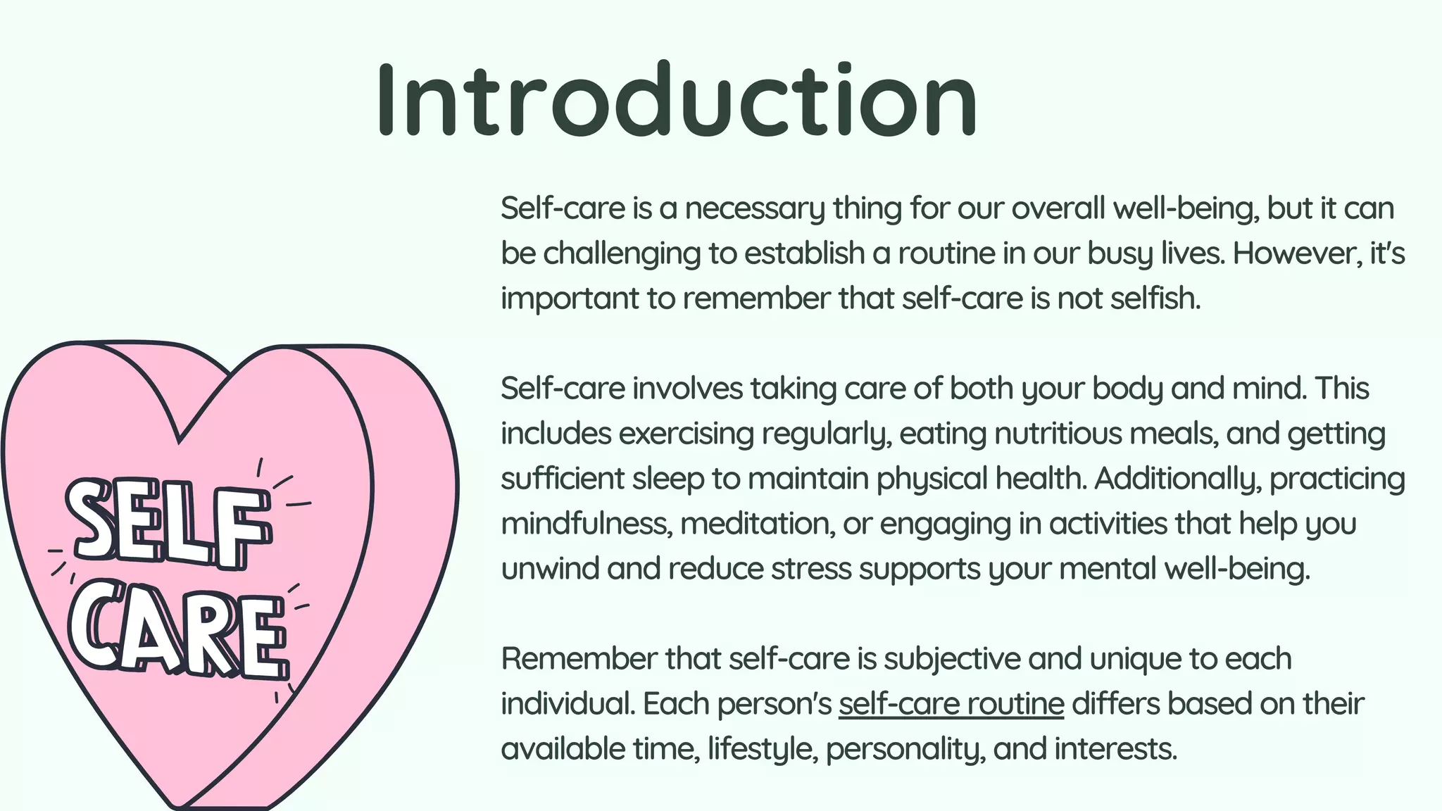 Effective Ways to create a Self-care Routine | Solh Wellness | PDF