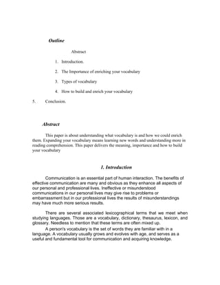 Effective way to enrich and practice vocabulary | PDF