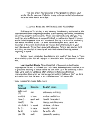 Effective way to enrich and practice vocabulary | PDF