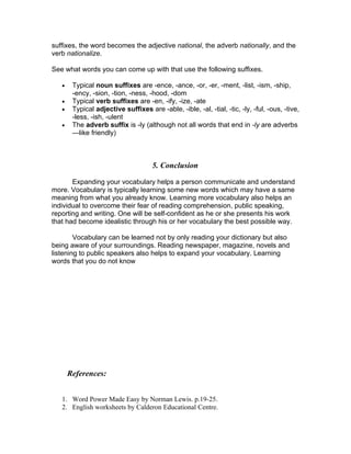 Effective way to enrich and practice vocabulary | DOC
