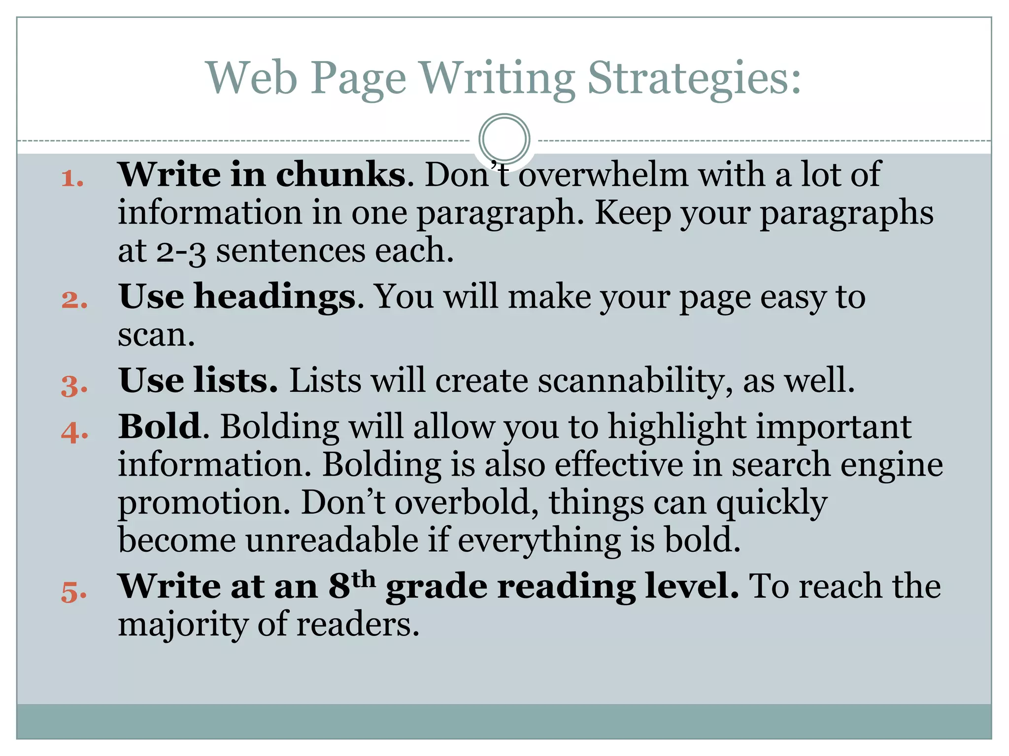 Effective web design strategies | PPT