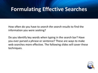 Effective web search techniques | PPTX
