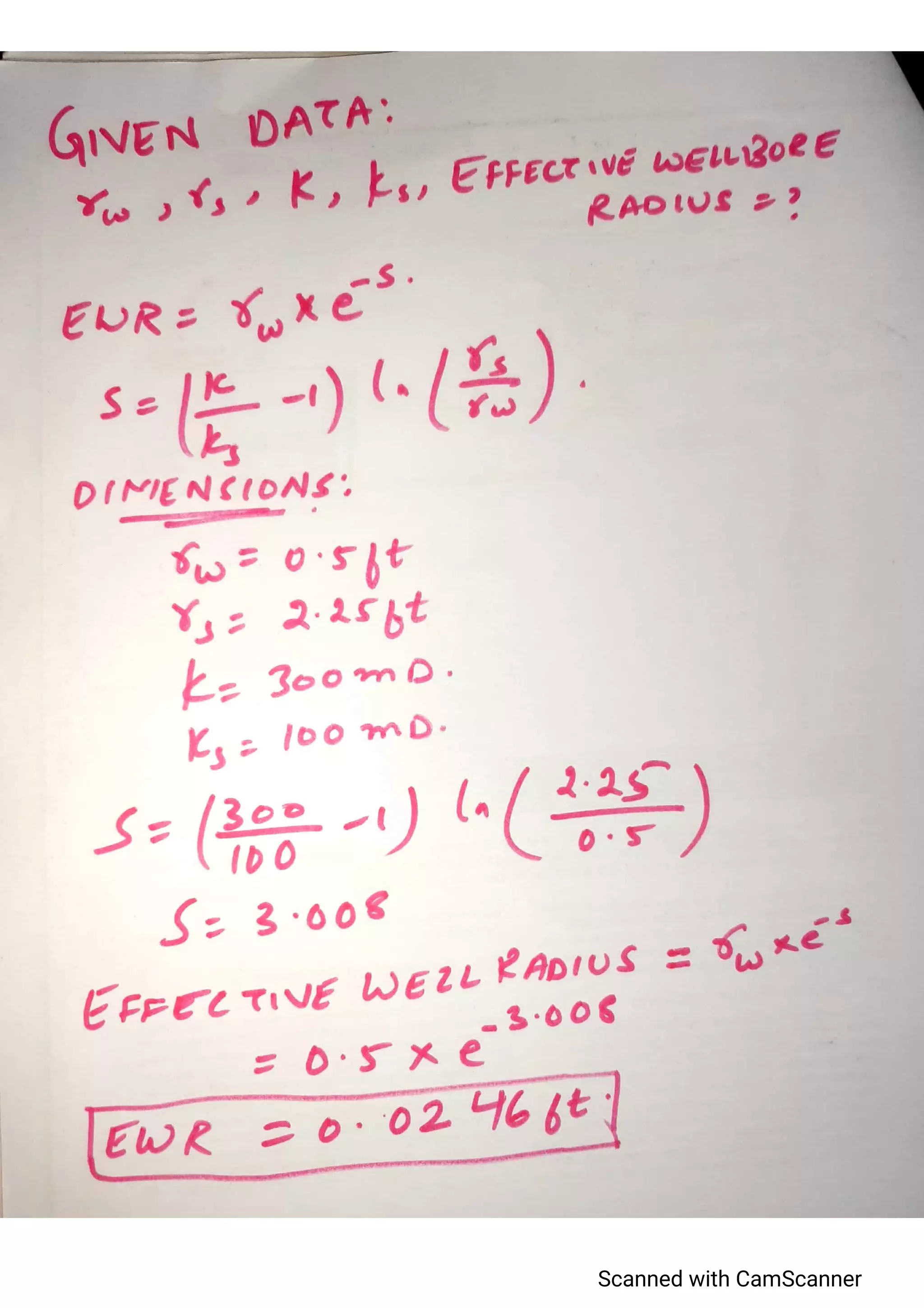 Effective wellbore radius | PDF