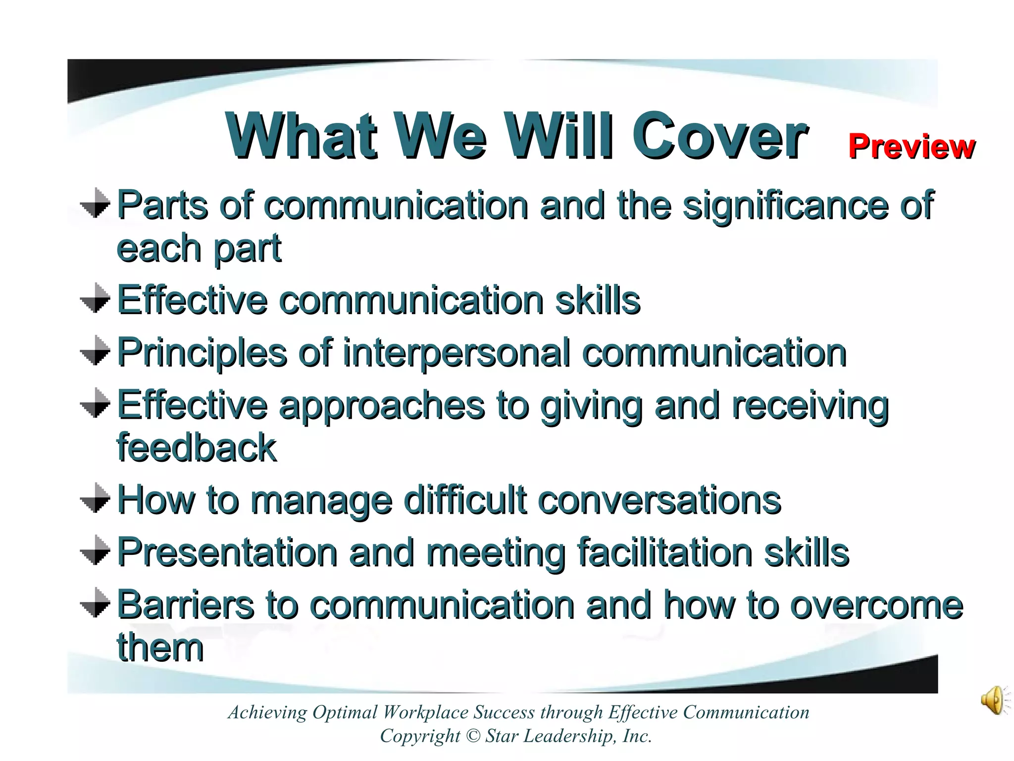 Effective Workplace Communication: Preview | PPT