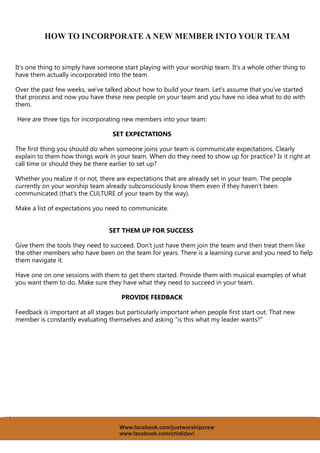 Effective worship team (chidi ani ) ! | PDF