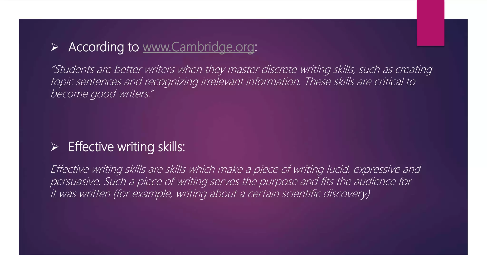 Effective Writing Skills | PPTX