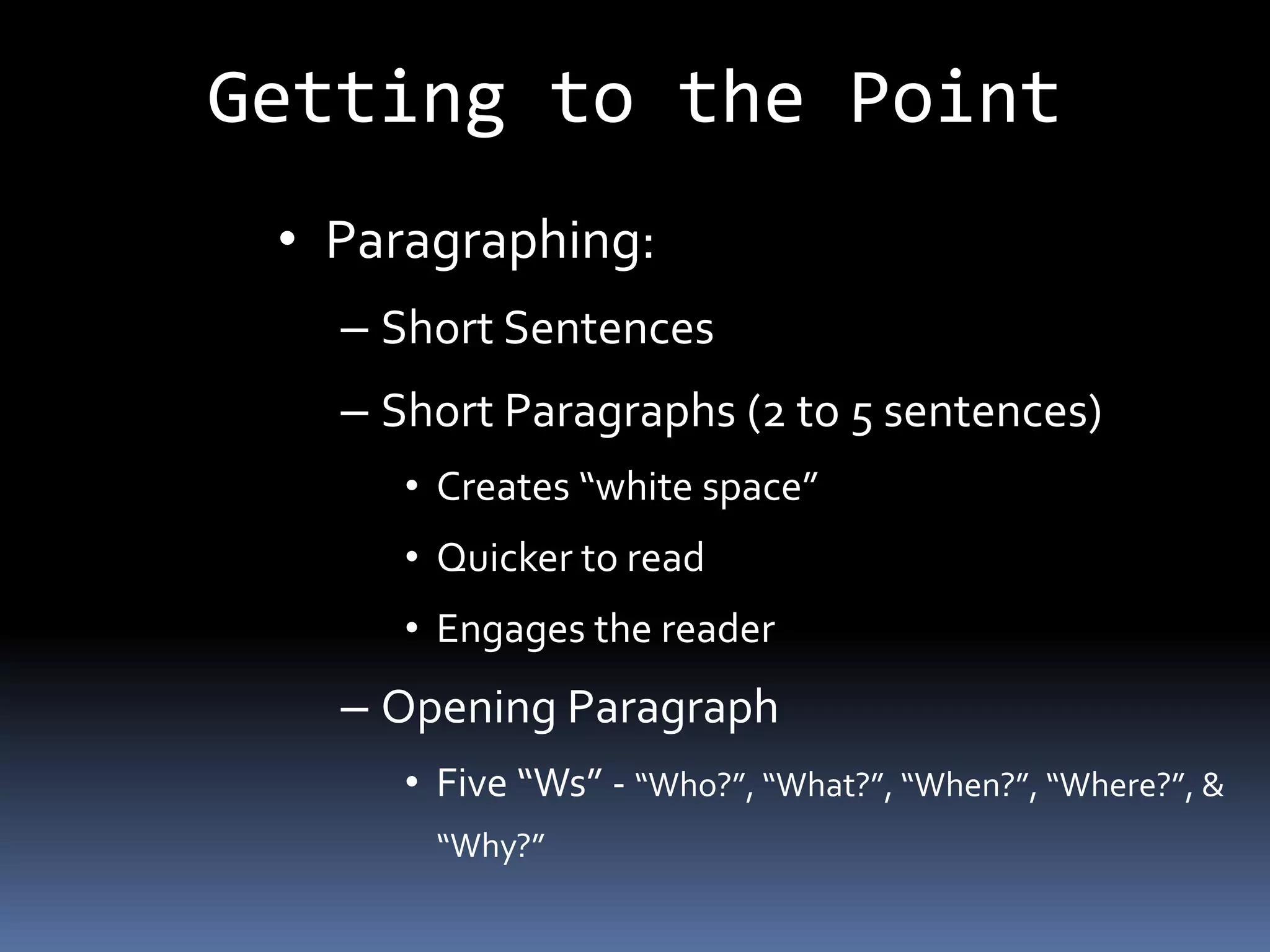 Effective writting skills | PPTX