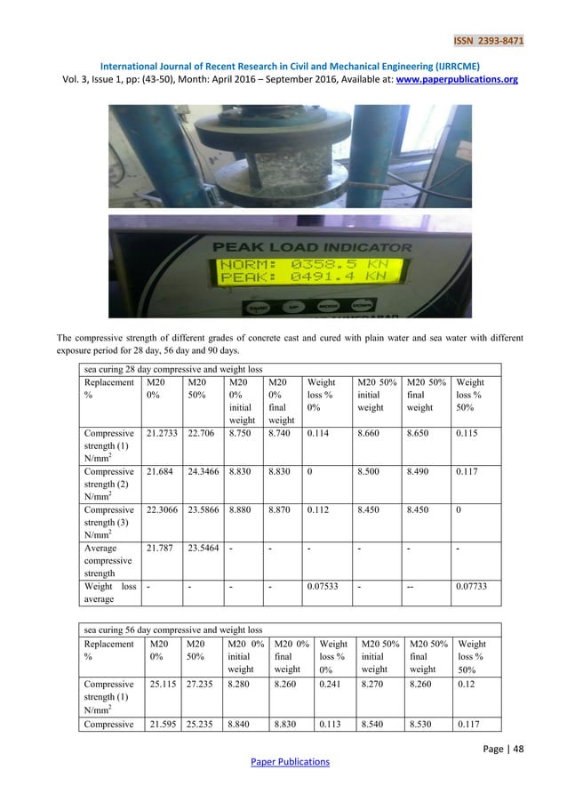 Effect of Acid and Sea Water Curing in Recycled Aggregate Concrete and ...
