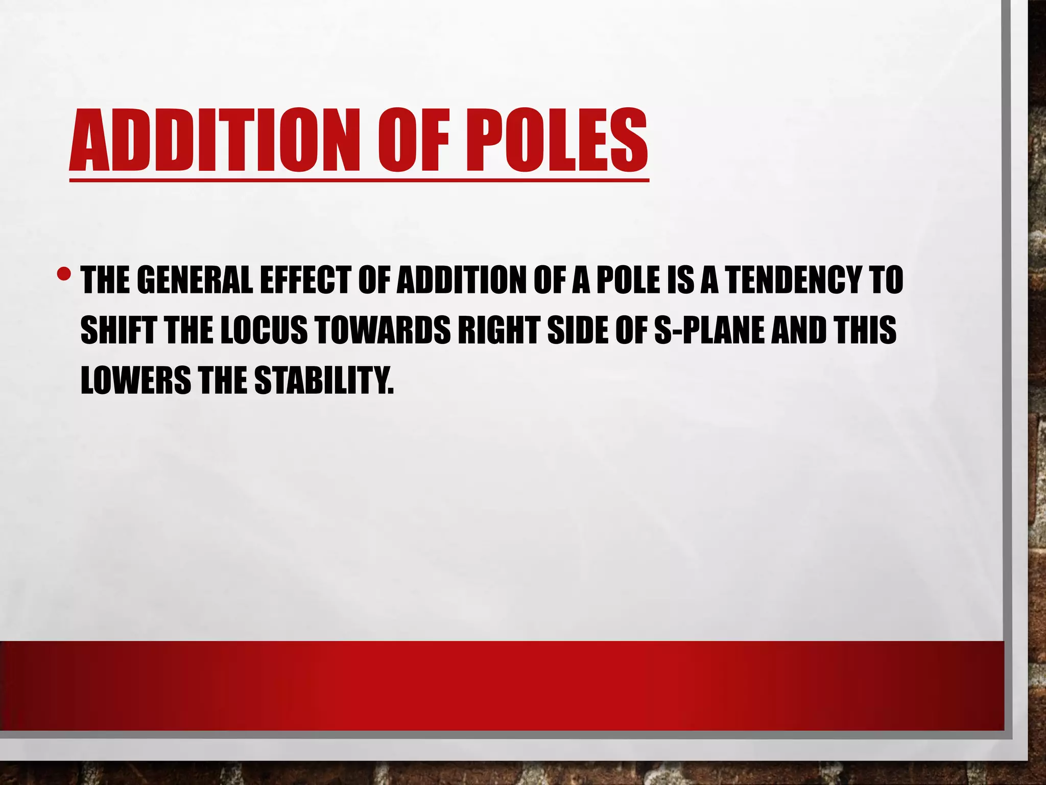 Effect Of Adding Poles And Zeros In System Transfer Function Pdf Genetics Science