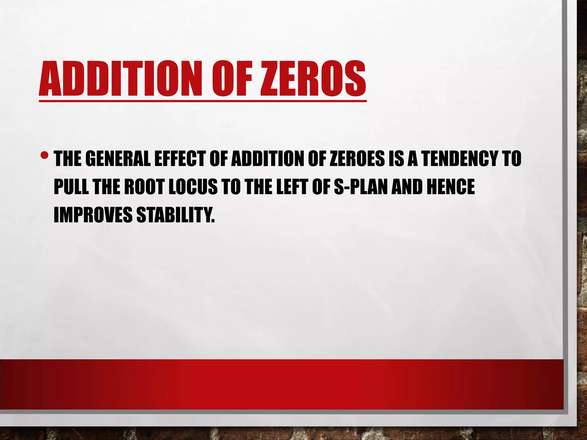Effect of adding poles and zeros in system transfer function | PDF