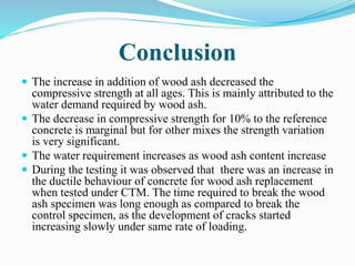 Effect of addition of wood waste ash on compressive strength of ...
