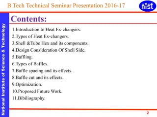 Role of Baffle Spacing in Hex's. | PPTX
