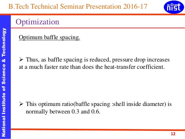 Role of Baffle Spacing in Hex's.